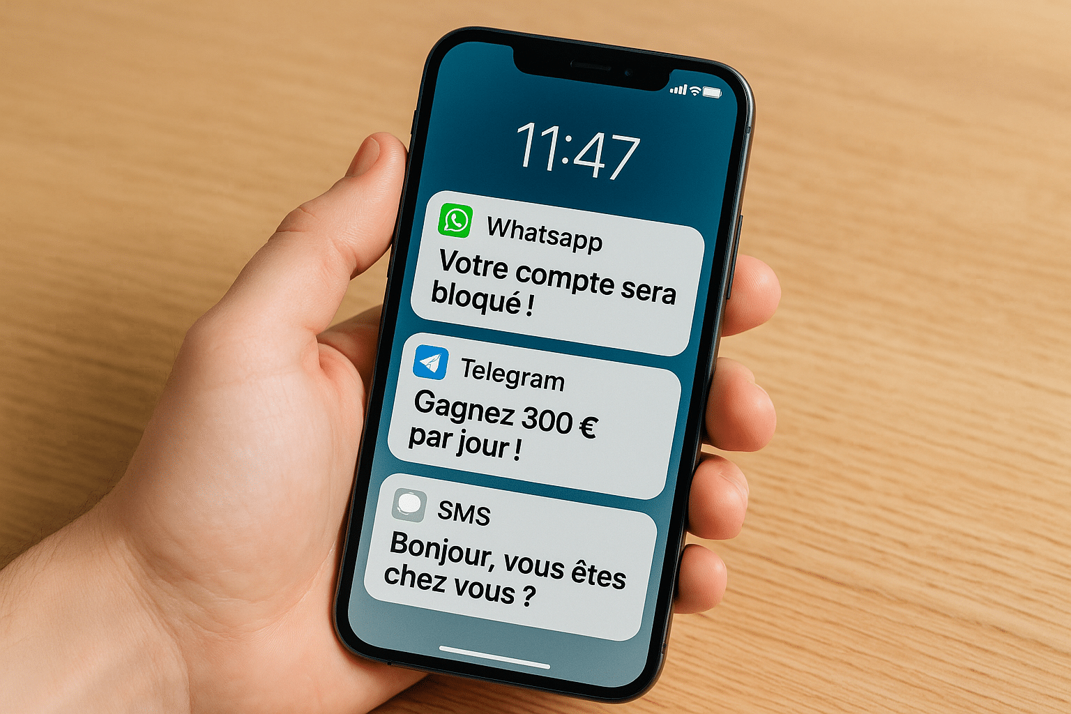 Les arnaques fréquentes sur WhatsApp, Telegram et SMS : comment les ...